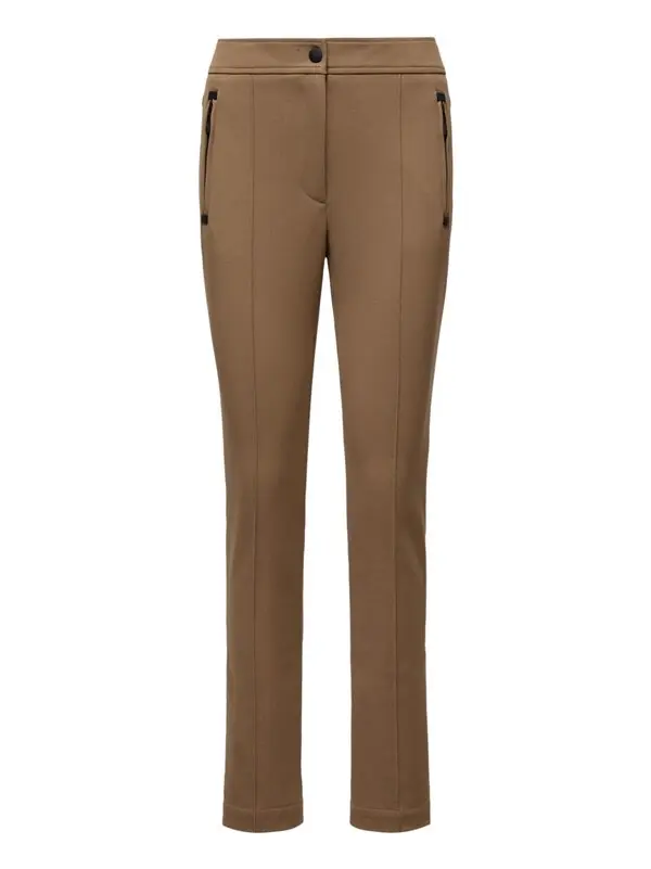 Moncler Mid Rise Technical Twill Ski Trousers - Brown
