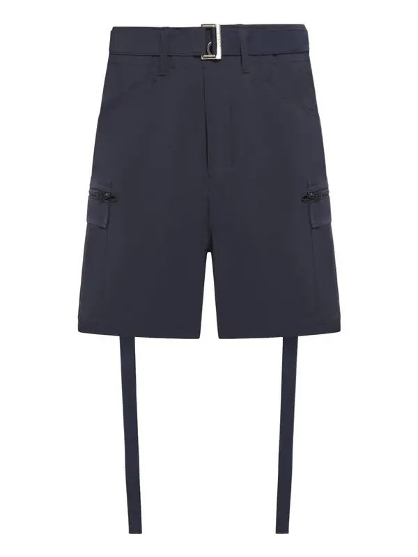 Sacai Belted Taffeta Shorts - Black