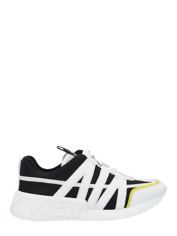 ROGER VIVIER Viv' Go Lace-up Technical Fabric Sneakers - Black And White