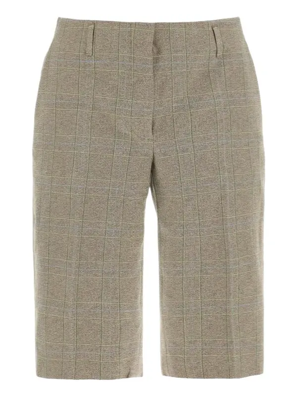 Dries Van Noten Checked Bermuda Shorts - Nude