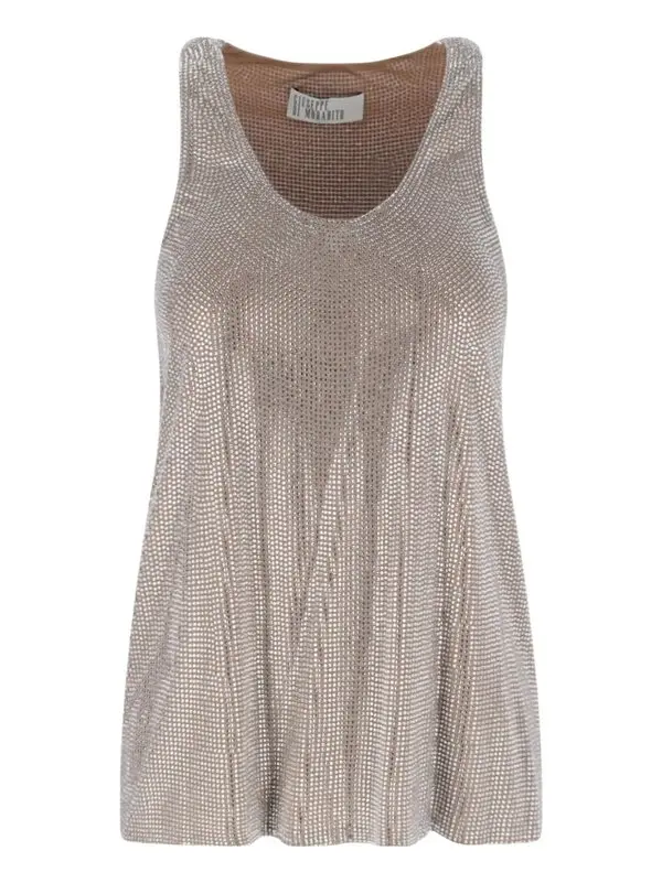 Giuseppe Di Morabito Embellished Tank Top - Silver