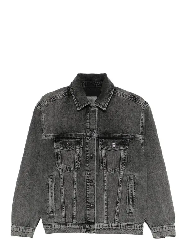 ANINE BING Rory Button-up Denim Jacket - Black
