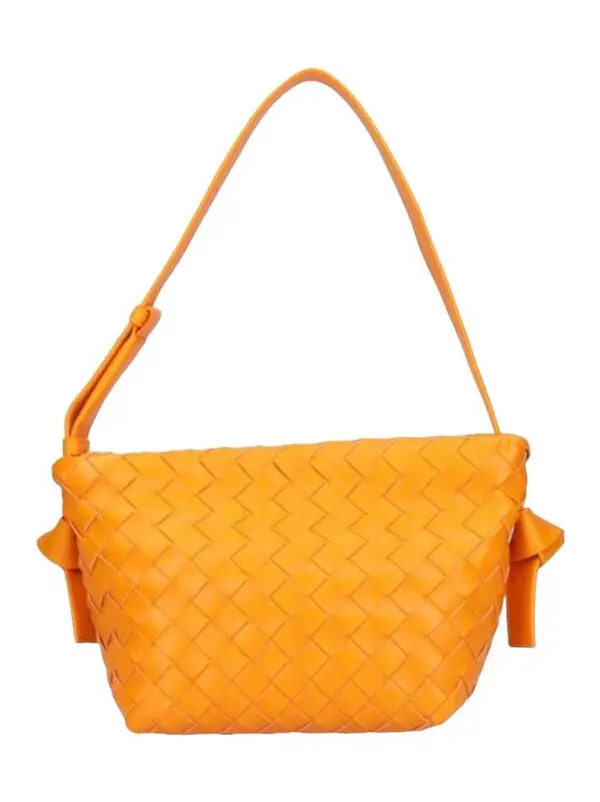 Bottega Veneta Tie Intrecciato Shoulder Bag - Orange