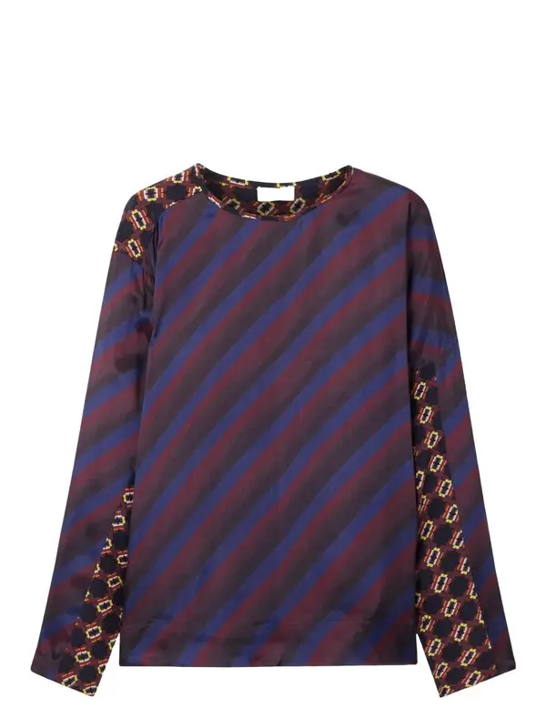 Dries Van Noten Striped And Patterned Long-sleeve Shirt - Multi-color