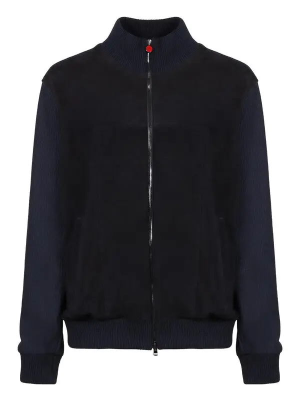 Kiton High Neck Zip-up Cardigan - Black