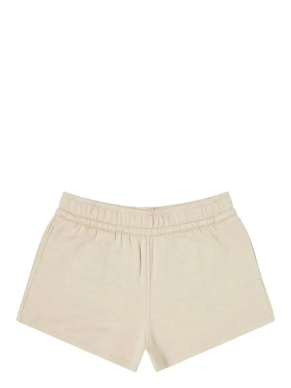 Burberry Embroidered Logo Relaxed Fit Shorts - Nude
