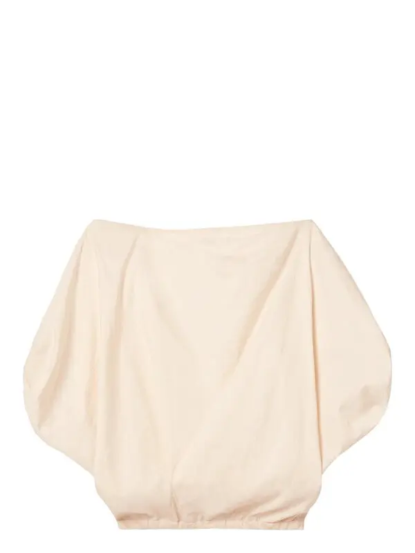 Khaite Niles Cap-sleeved Top - Beige