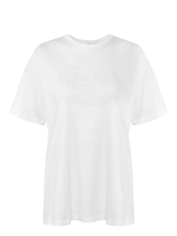 Elisabetta Franchi Logo Embossed T-shirt - White