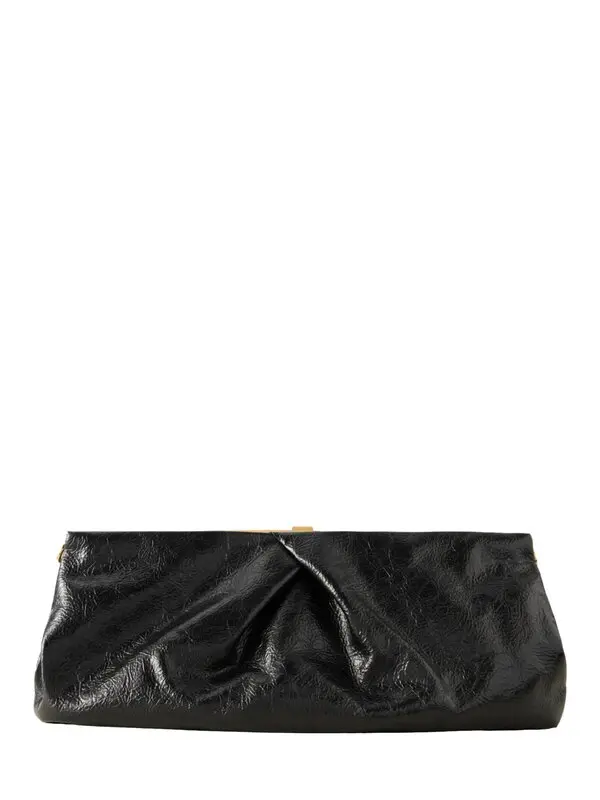 Dries Van Noten Pleated Shoulder Bag - Black