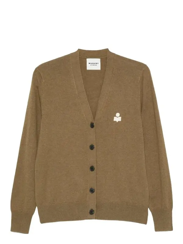Isabel Marant Étoile Long Sleeve Knit Cardigan - Khaki