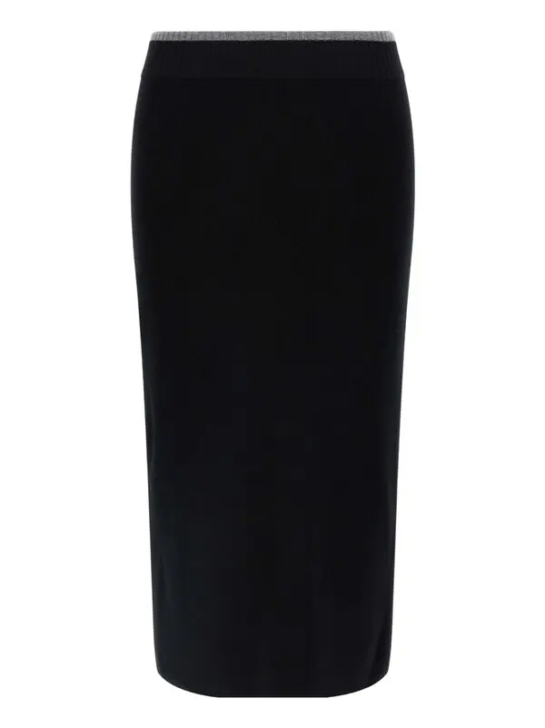 Pinko Nuova Guinea Skirt With Elasticated Waistband - Black