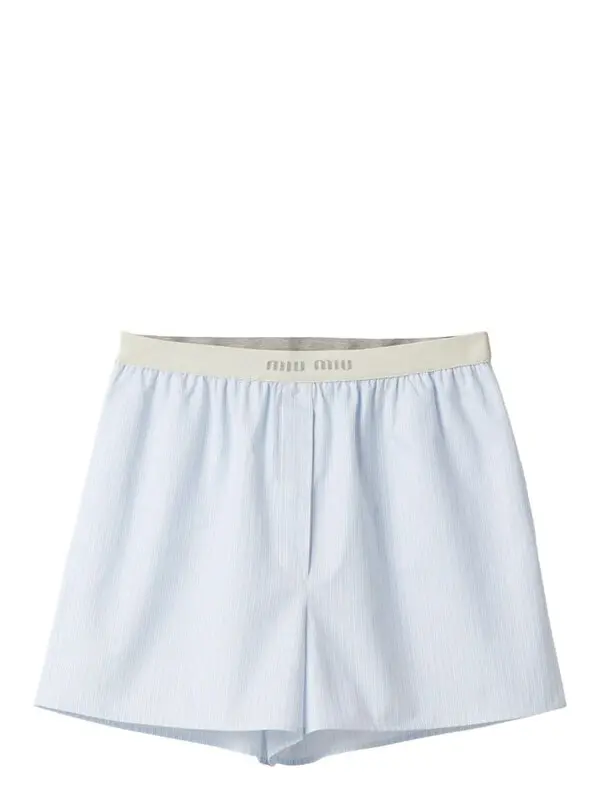 Miu Miu Striped Boxer Shorts - White