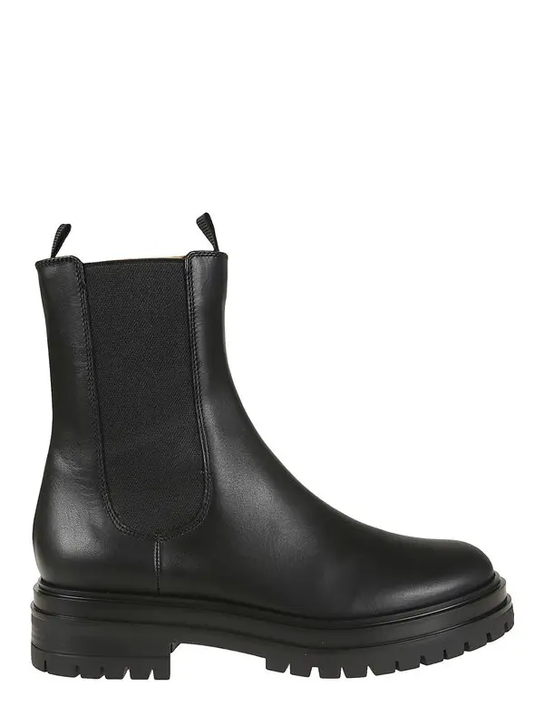 GIANVITO ROSSI Round Toe Chelsea Boots - Black