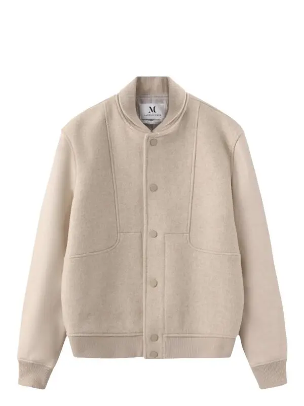 Marissa Chiara Long Sleeve Jacket With Snap Button Fastening - Camel