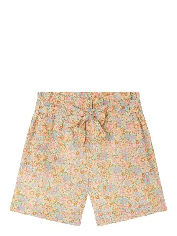 Bonpoint Elmie Elasticated Waistband Shorts With Detachable Straps - Nude
