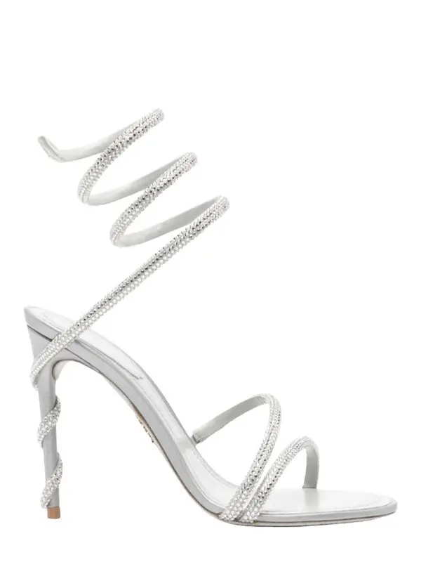 Rene Caovilla 105mm Margot Crystal-embellished Sandals - Grey