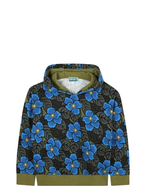 Kenzo Floral Print Hoodie - Black