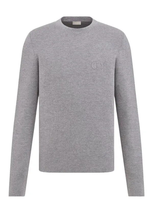Dior Cd Icon Crewneck Sweater - Grey