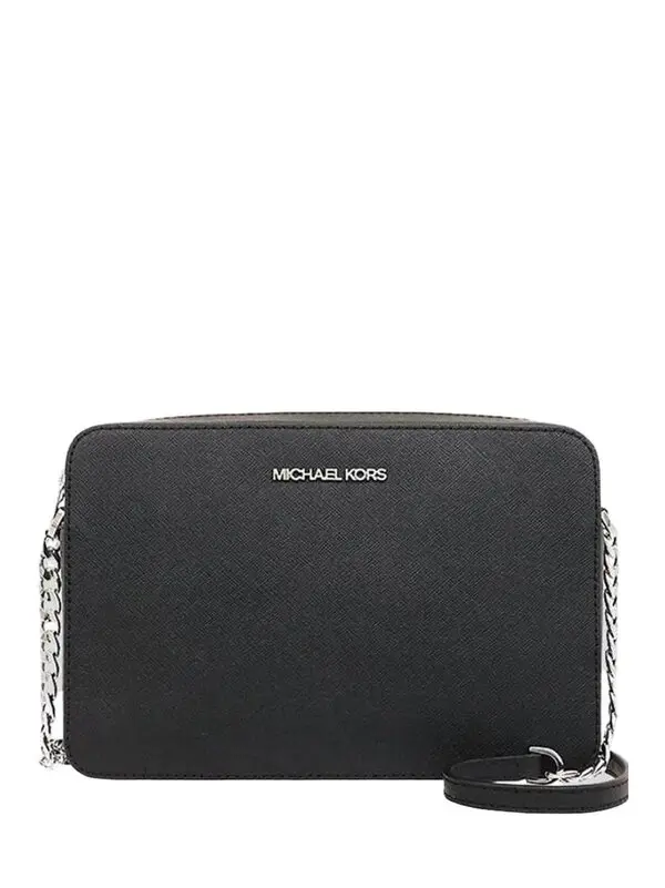 Michael Kors Jet Set Saffiano Leather Crossbody Bag - Black