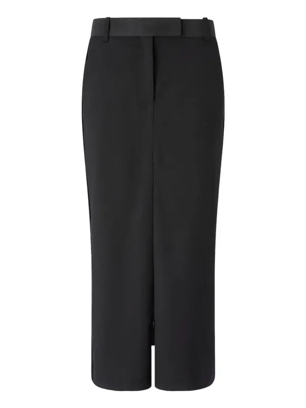 Pinko Slim-fitting Calf-length Slit Skirt - Black