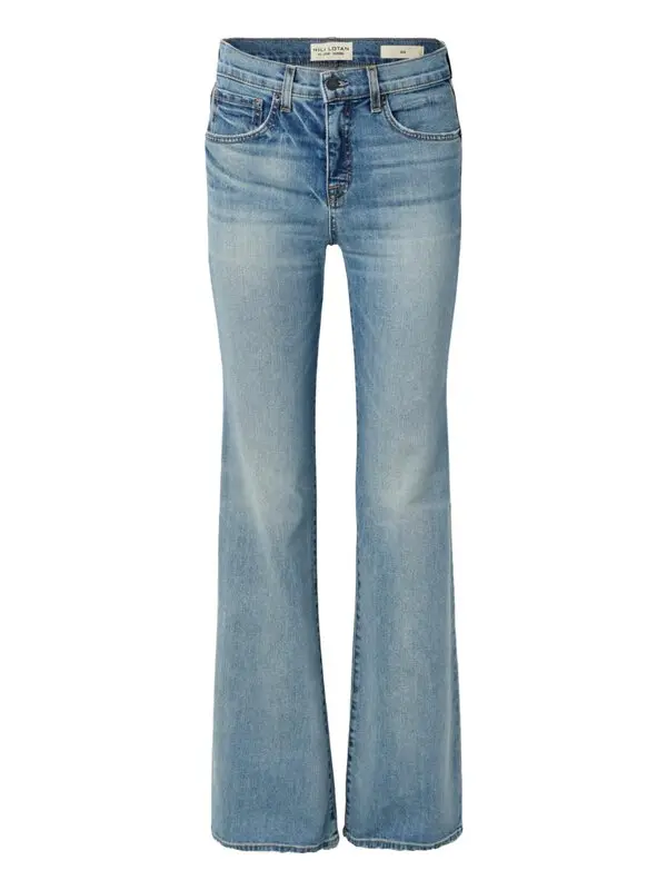 NILI LOTAN Celia High Waist Denim Trousers - Blue