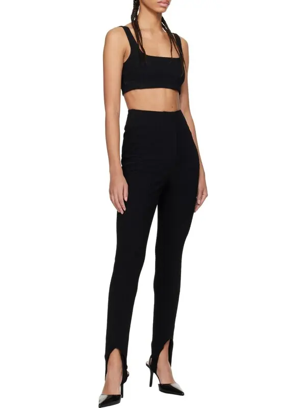 Nanushka Square Neck Cropped Bralette - Black