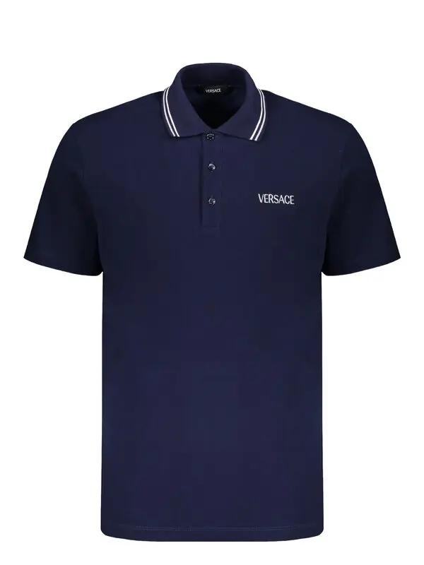 Versace Short-sleeved Polo Shirt - Blue