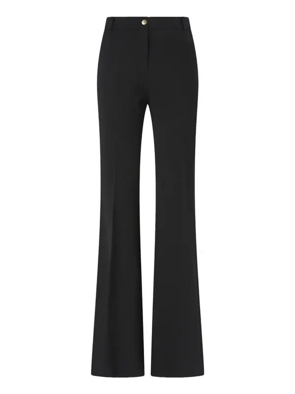 Pinko Belt Loops Tailored Flared Trousers - Black