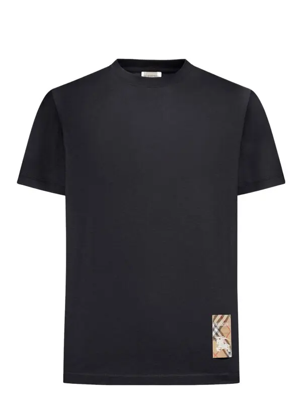Burberry Logo Patch Crewneck T-shirt - Black
