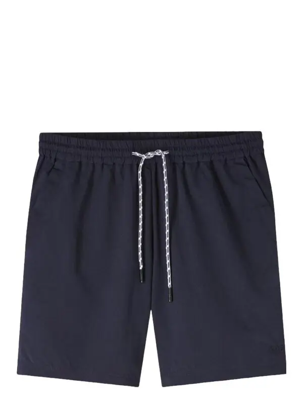 A.p.c. Drawstring Straight-hem Shorts - Navy Blue