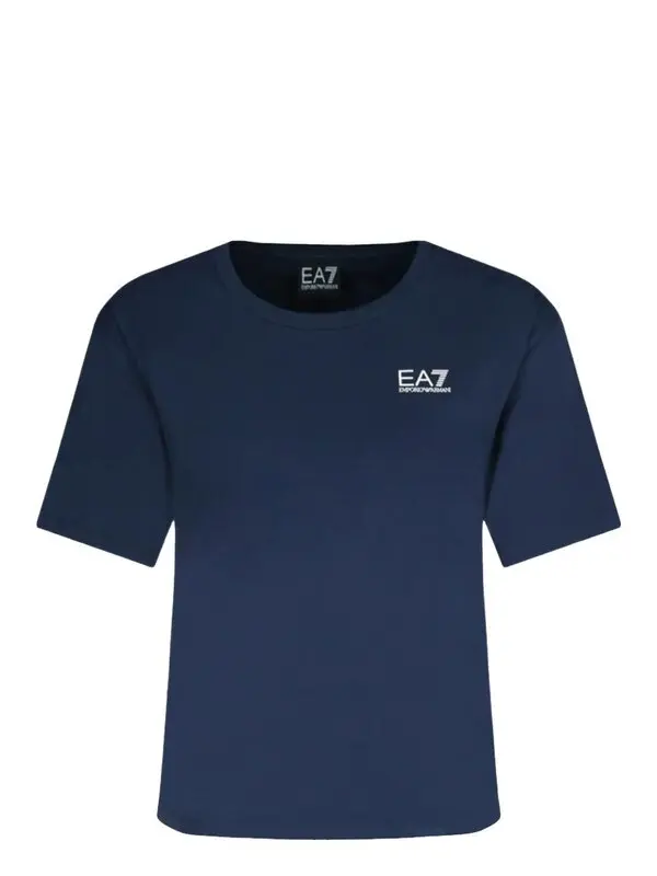 EA7 Round Neck Short-sleeved T-shirt - Blue