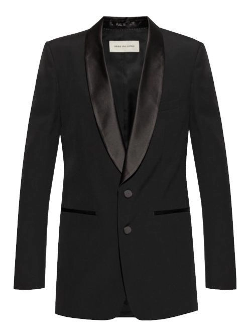 Dries Van Noten Single-breasted Tailored Blazer - Black