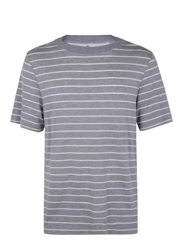 Brunello Cucinelli Striped T-shirt - Gray