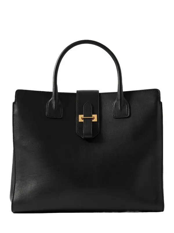 NILI LOTAN Lou Leather Shoulder Bag - Black
