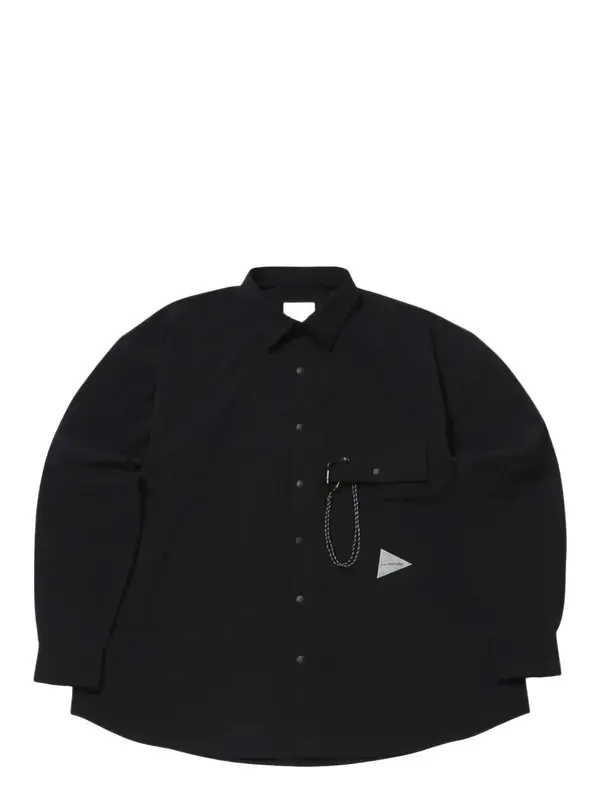 AND WANDER Long-sleeved Overshirt - Black