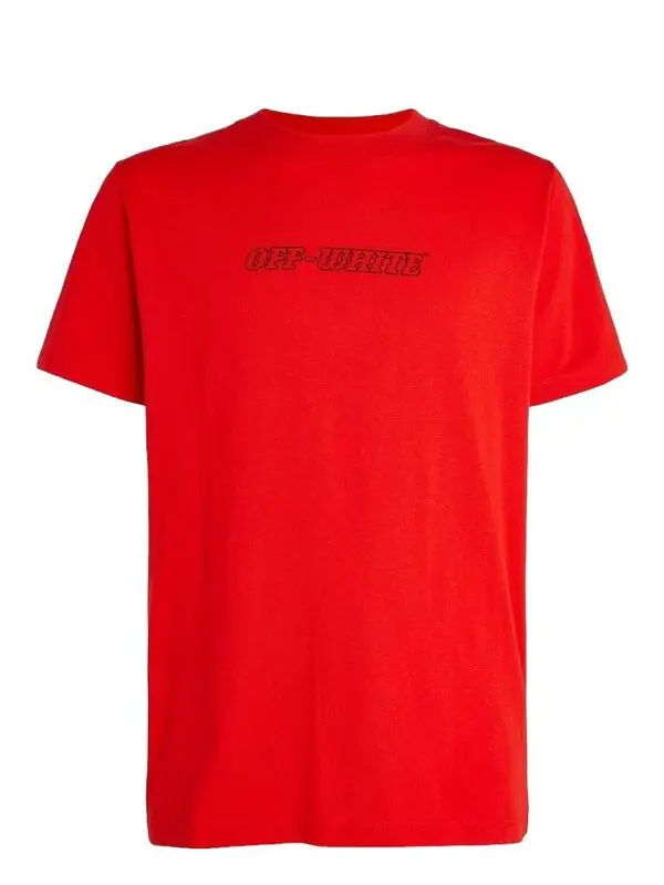 Off-White Pascal Logo" Graphic Print T-shirt - Red