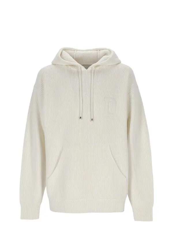 Drole De Monsieur Logo Hooded Sweater - White