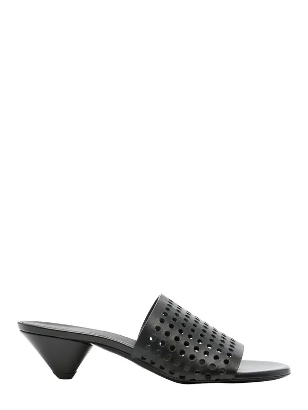 Proenza Schouler 50mm Perforated Leather Mules - Black