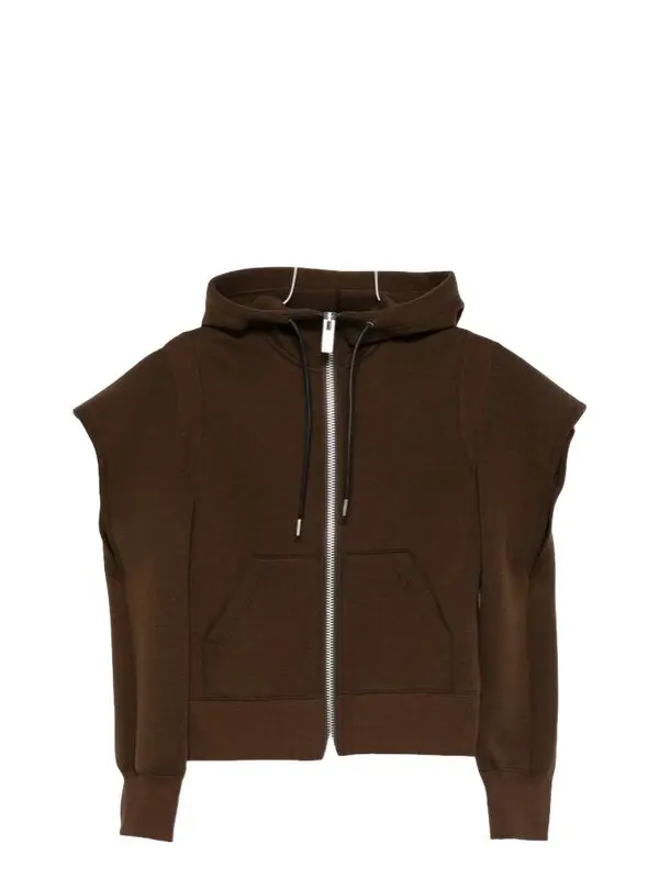 Sacai Hooded Zip Hoodie - Black
