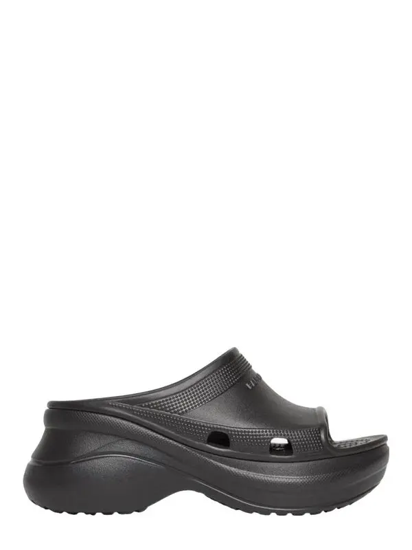 Balenciaga Pool Crocs Sandals - Black