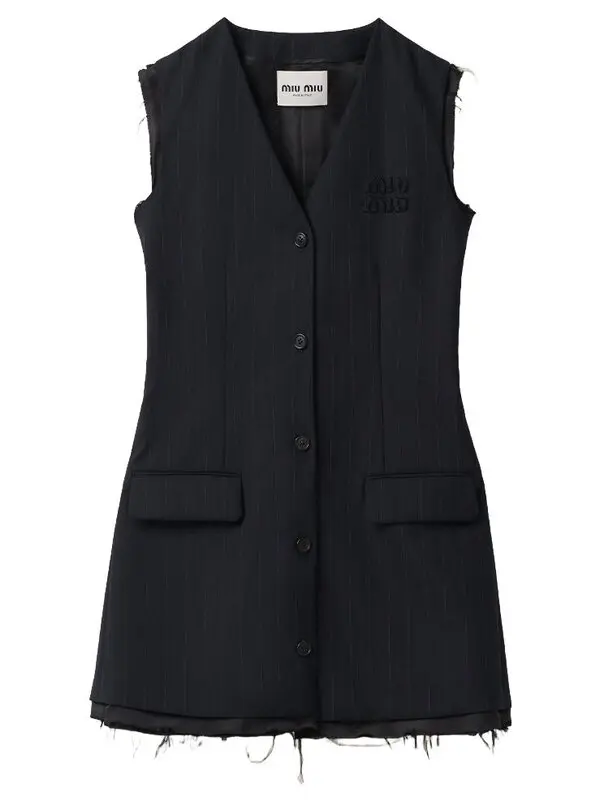 Miu Miu Sleeveless V-neck Dress - Blue