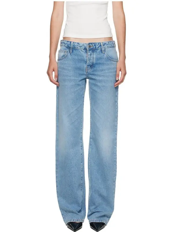 ST. AGNI Faded Five-pocket Jeans - Blue