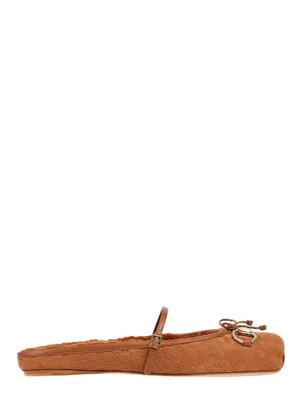 Gucci Horsebit Mules With Bow Detail - Brown