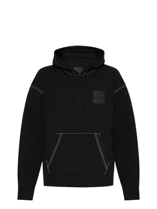Givenchy Logo Embroidered Drawstring Sweater - Black/white