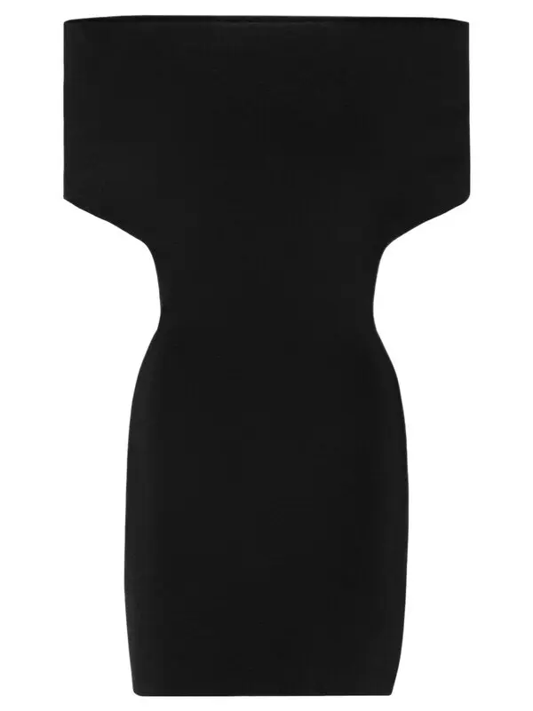 Jacquemus La Robe Cubista Off-shoulder Dress - Black
