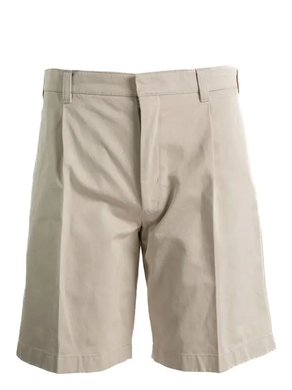 Prada Pleated Tailored Shorts - Limestone Color