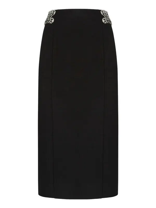 Pinko Chain-embellished Pencil Skirt - Black