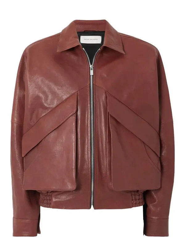 Magda Butrym Leather Jacket - Red