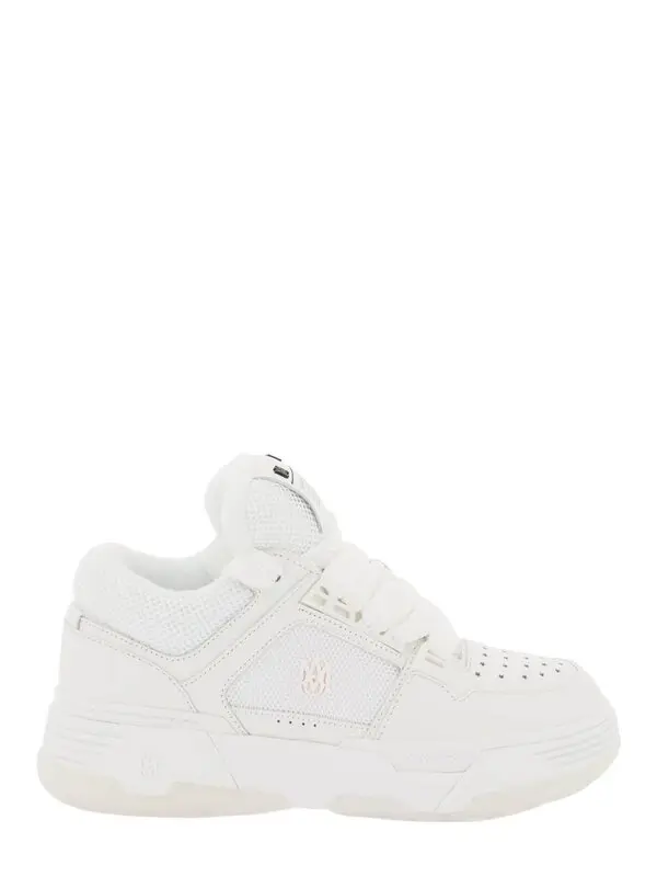 Amiri Lace-up Low-top Sneakers With Monogram And Embossed Details - Nude