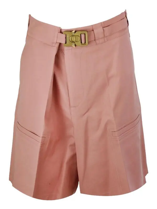 Dior Cargo Shorts With Cd Buckle Belt - Rose